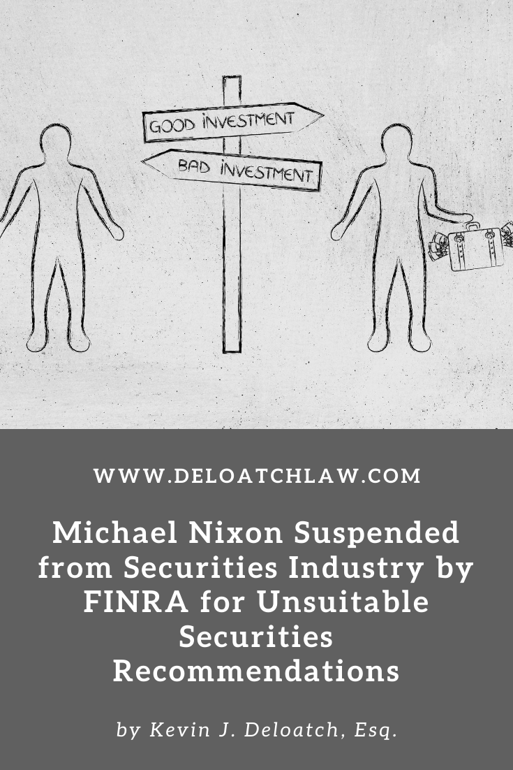 Michael Nixon Suspended From Securities Industry By FINRA For