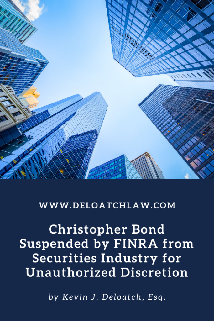 Christopher Bond Suspended by FINRA from Securities Industry for ...
