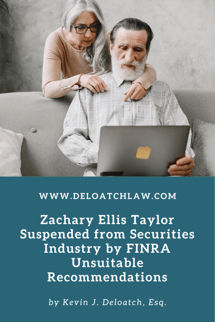Zachary Ellis Taylor Suspended from Securities Industry by FINRA ...